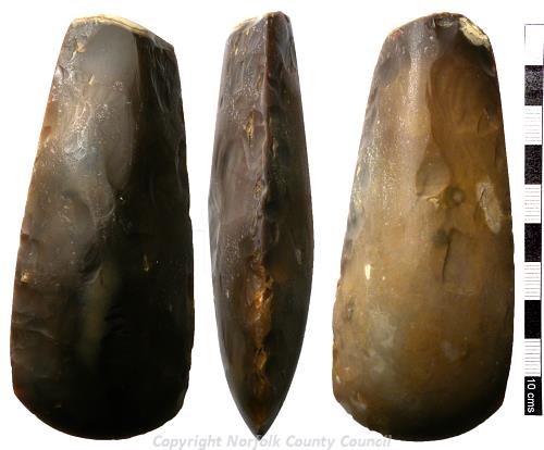 Late-Neolithic-flint-axehead - Norfolk Heritage Explorer