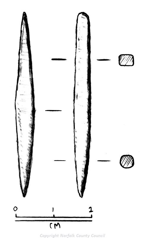 Late-Bronze-Age-awl-and-Late-Saxon-ingot - Norfolk Heritage Explorer